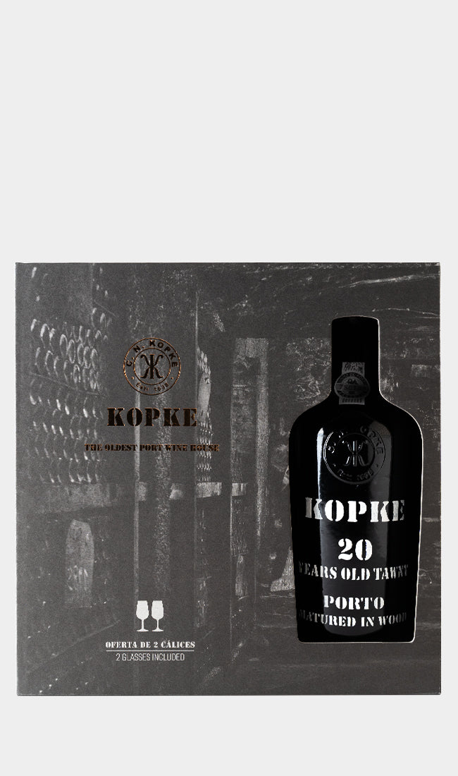 Kopke, 20 Year Old Tawny Port (Gift Box with 2 Glasses) NV 750ML - PIVENE